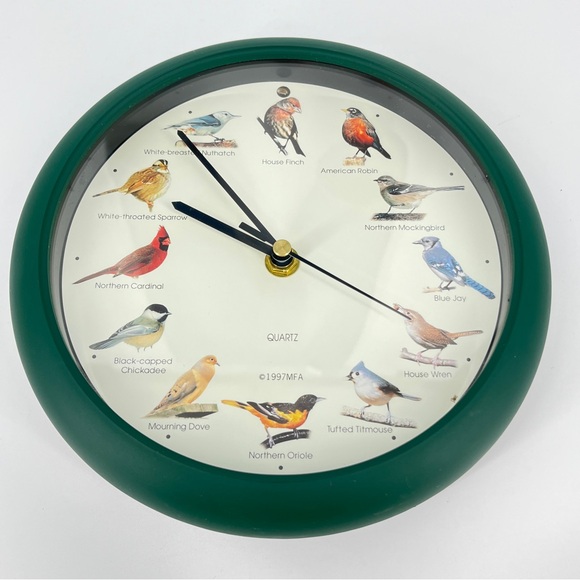 quartz | Wall Decor | Vintage Bird Wall Clock Sound Tested Works 8 Inch ...